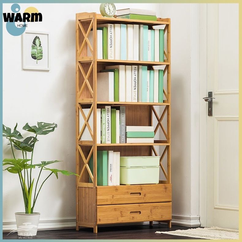 Book shelf Multi-layer storage rack Simple Floor Storage shelves High ...