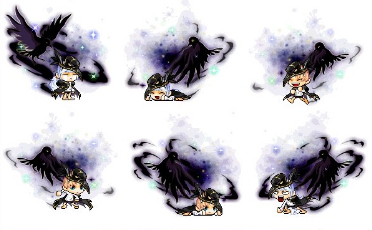 Cash Shop Dark Black Crow set maplesea maplestory aquila cs, Video ...