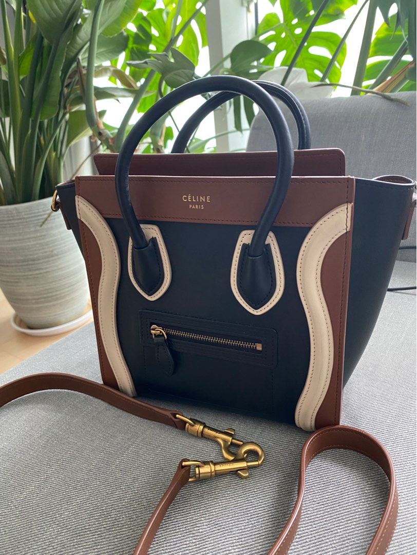 Celine Nano Tri Colour, 名牌, 手袋及銀包 - Carousell