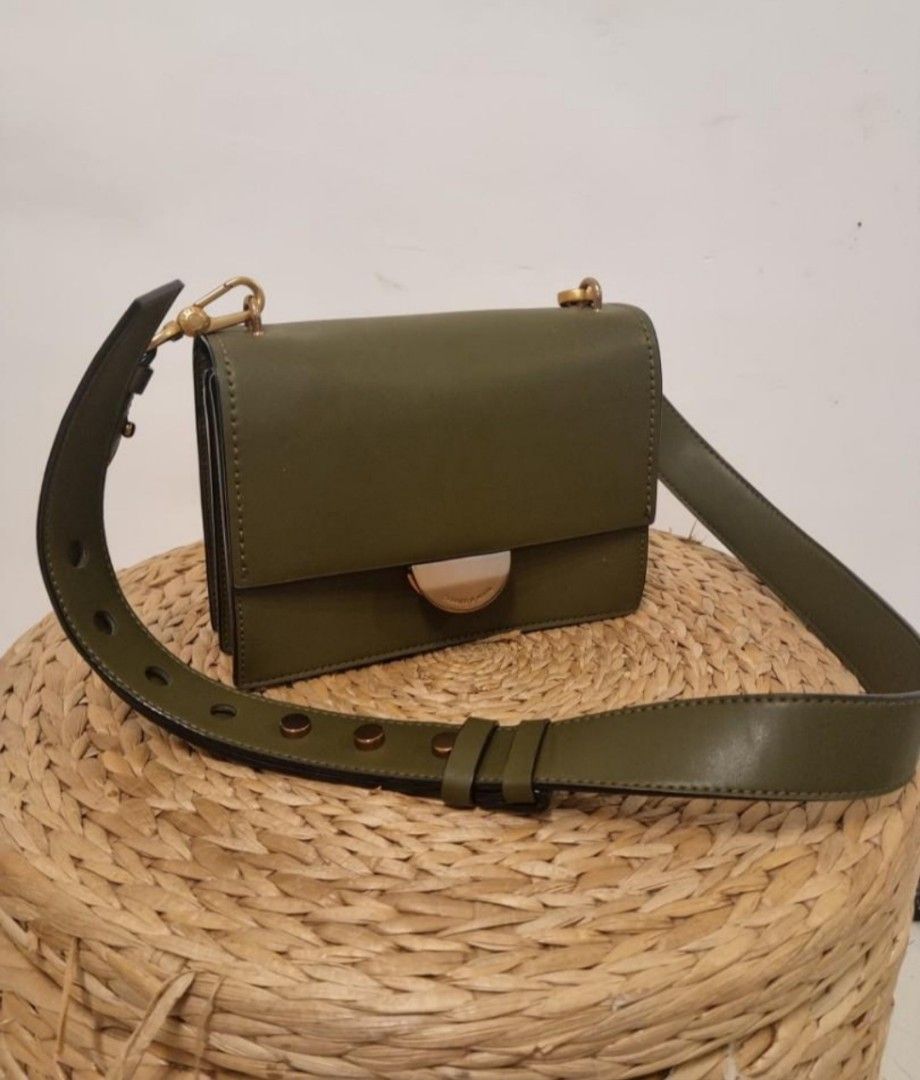 Charles and Keith Authentic - Olive Green - Cross body bag, Women's Fashion, Bags & Wallets ...