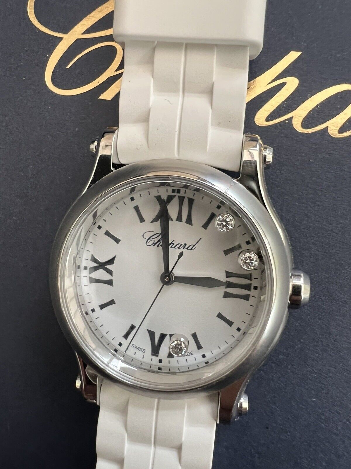Chopard Happy Sports 3P Diamond White Dial Watch, Luxury, Watches on ...