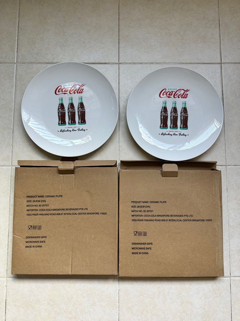 Coca Cola Plate, Furniture & Home Living, Kitchenware & Tableware ...