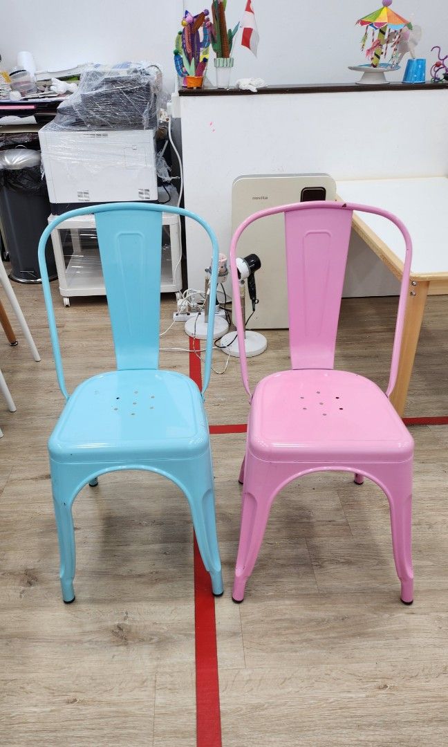 Coloured Metal Chairs, Furniture & Home Living, Furniture, Chairs on ...