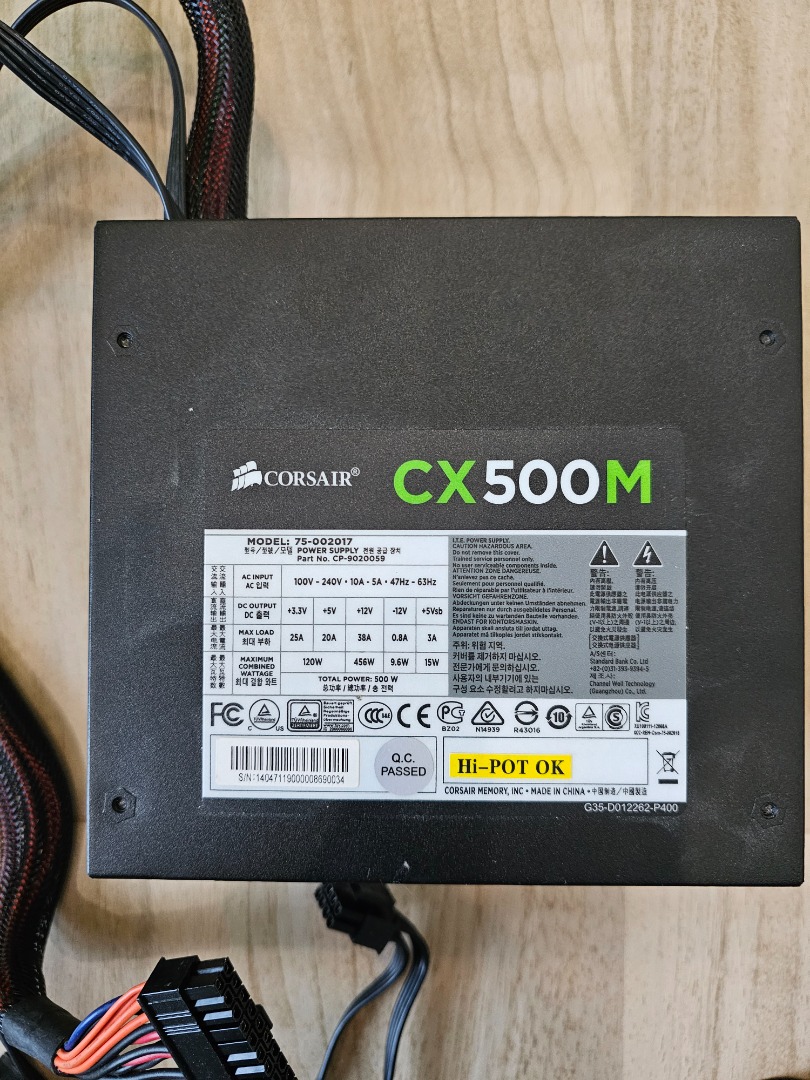 Corsair CX500M power supply/ PSU, Computers & Tech, Parts & Accessories ...