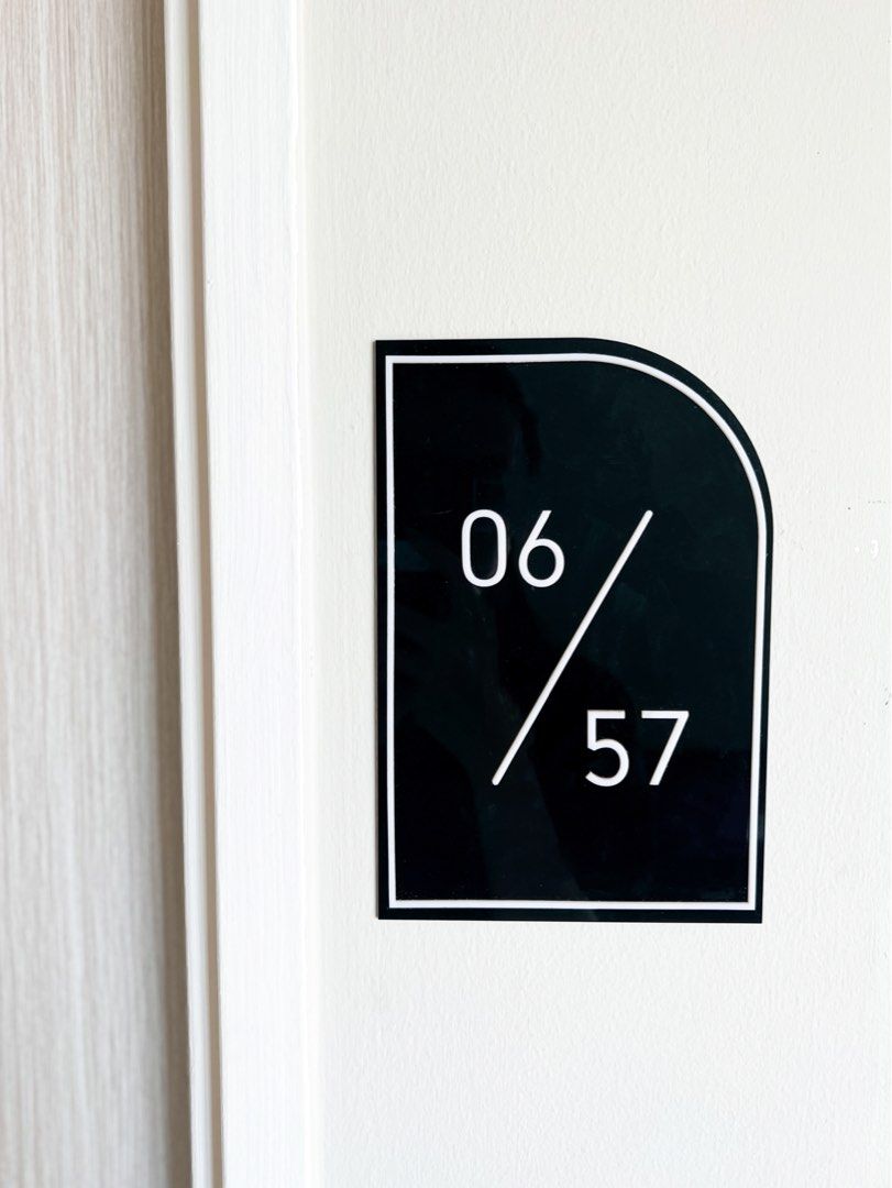 Customised Acrylic Unit Number Signage, Furniture & Home Living, Home ...