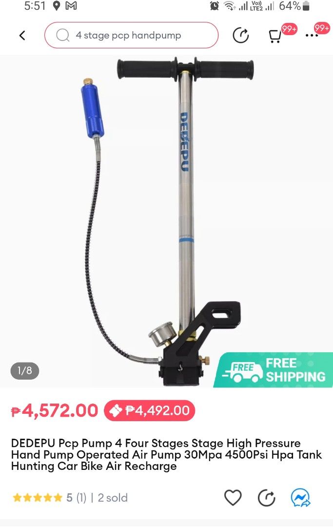 DEDEPU Pcp pump 4 stages high pressure hand pump operated air pump ...