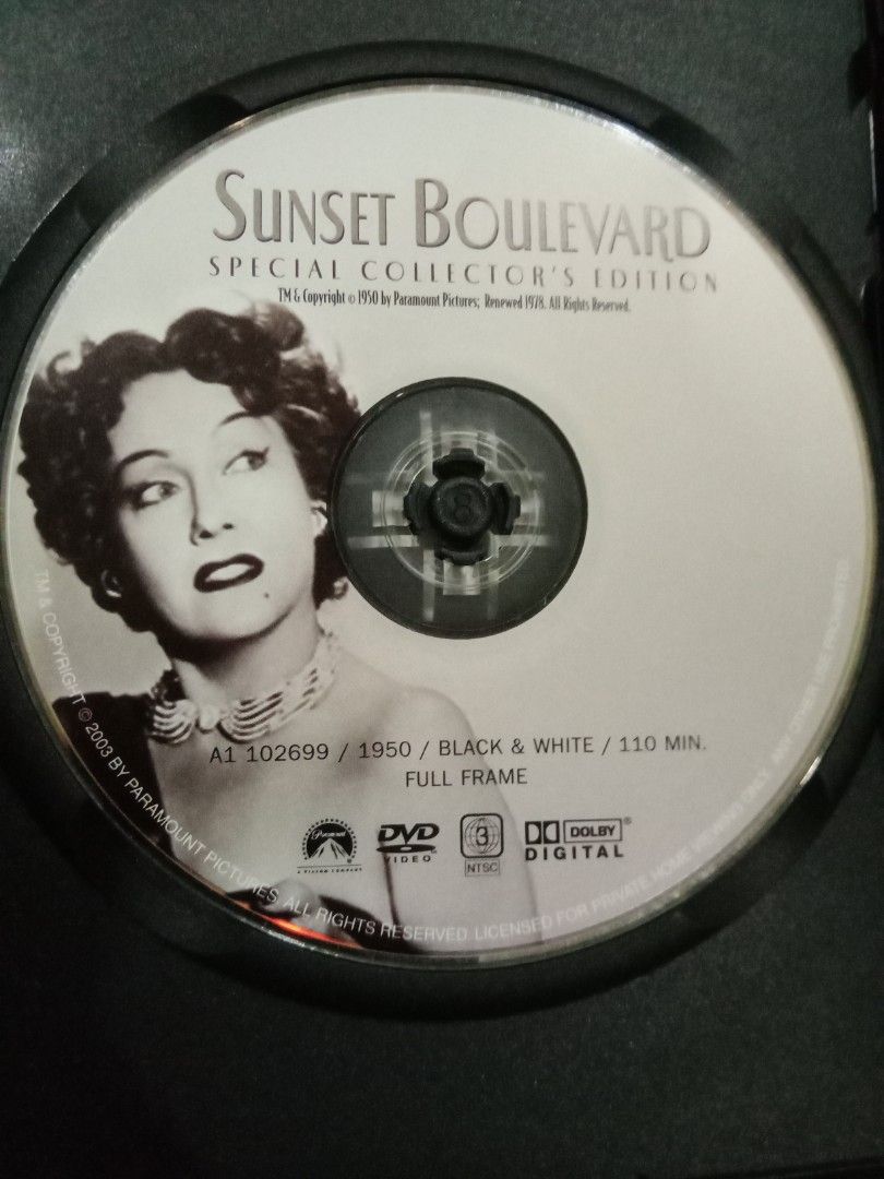 DVD Sunset Boulevard, Hobbies & Toys, Music & Media, CDs & DVDs on ...