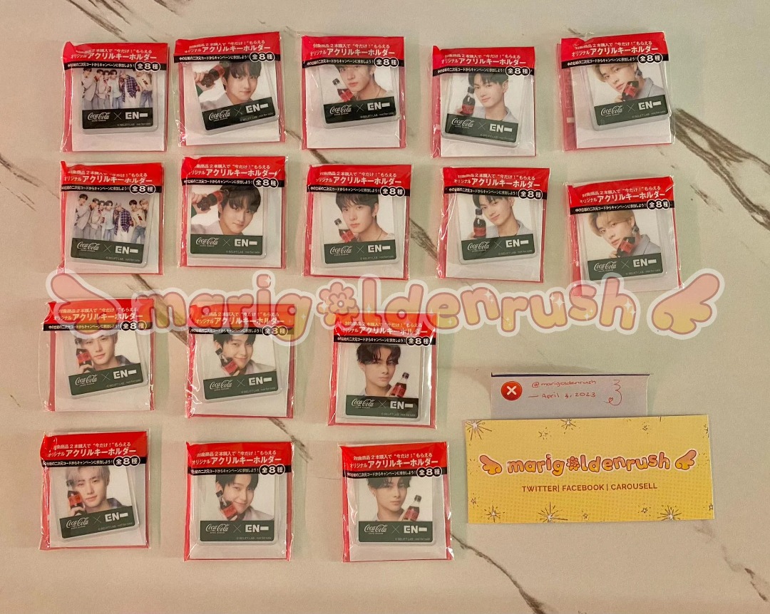 Enhypen Coca Cola Keychain Set Jungwon Heeseung Jay Jake Sunghoon Sunoo ...