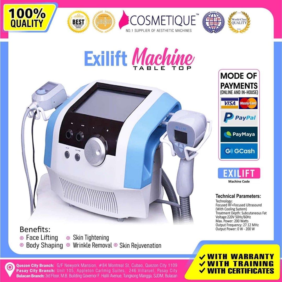 Exilift Slimming Table top Machine, Beauty & Personal Care, Face, Face ...