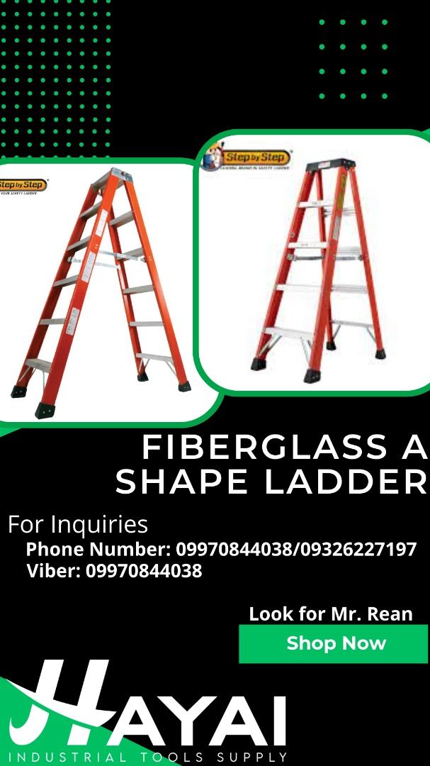 Fiberglass A Shape Ladder, Commercial & Industrial, Industrial ...