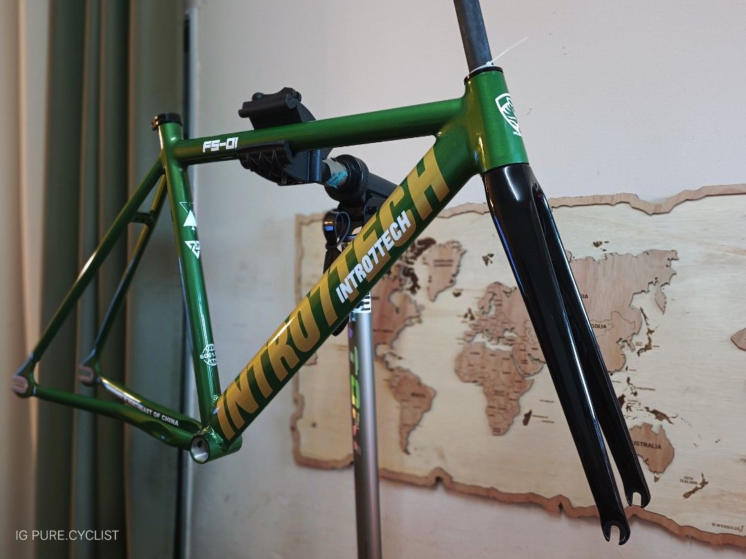 CR-MO Steel Frameset INTRO7 Fixed Gear Bicycle Frame - , 52cm & 55cm ...