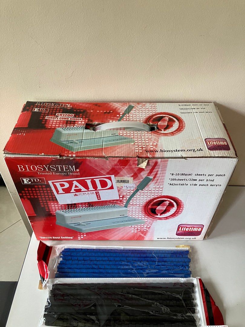 Folder binder with 4 packets of binds, Hobbies & Toys, Stationery ...