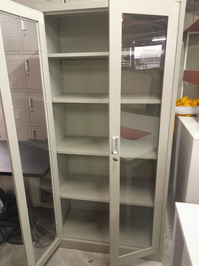 FULL HEIGHT Metal File Cabinet (acrylic door) Locker Besi / Almari File ...
