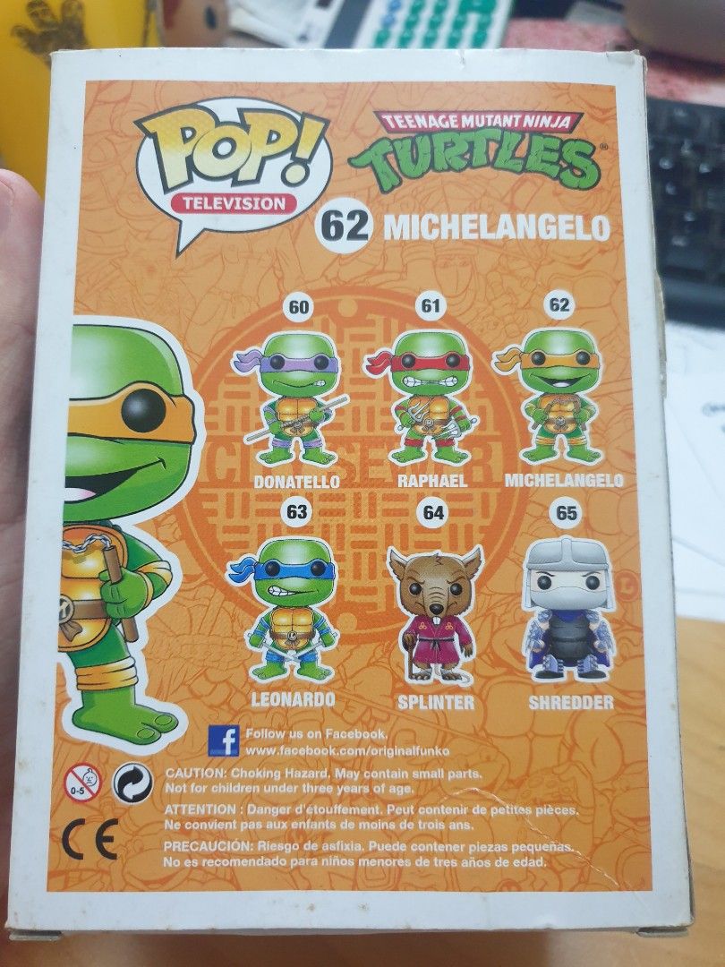 Funko Pop Teenage Mutant Ninja Turtles Greyscale Metallic Michelangelo ...