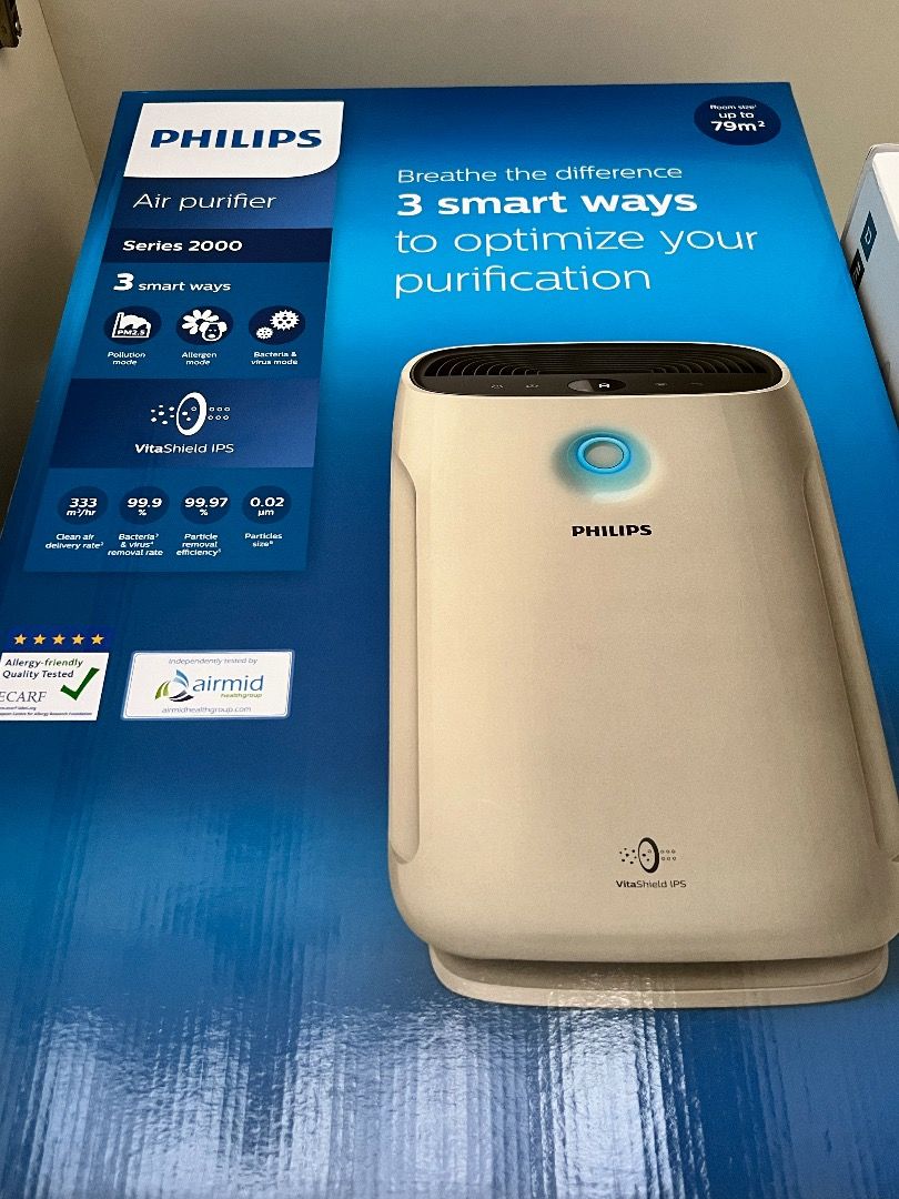 FREE FILTER Philips 2000 Series Air Purifier with original box, TV ...