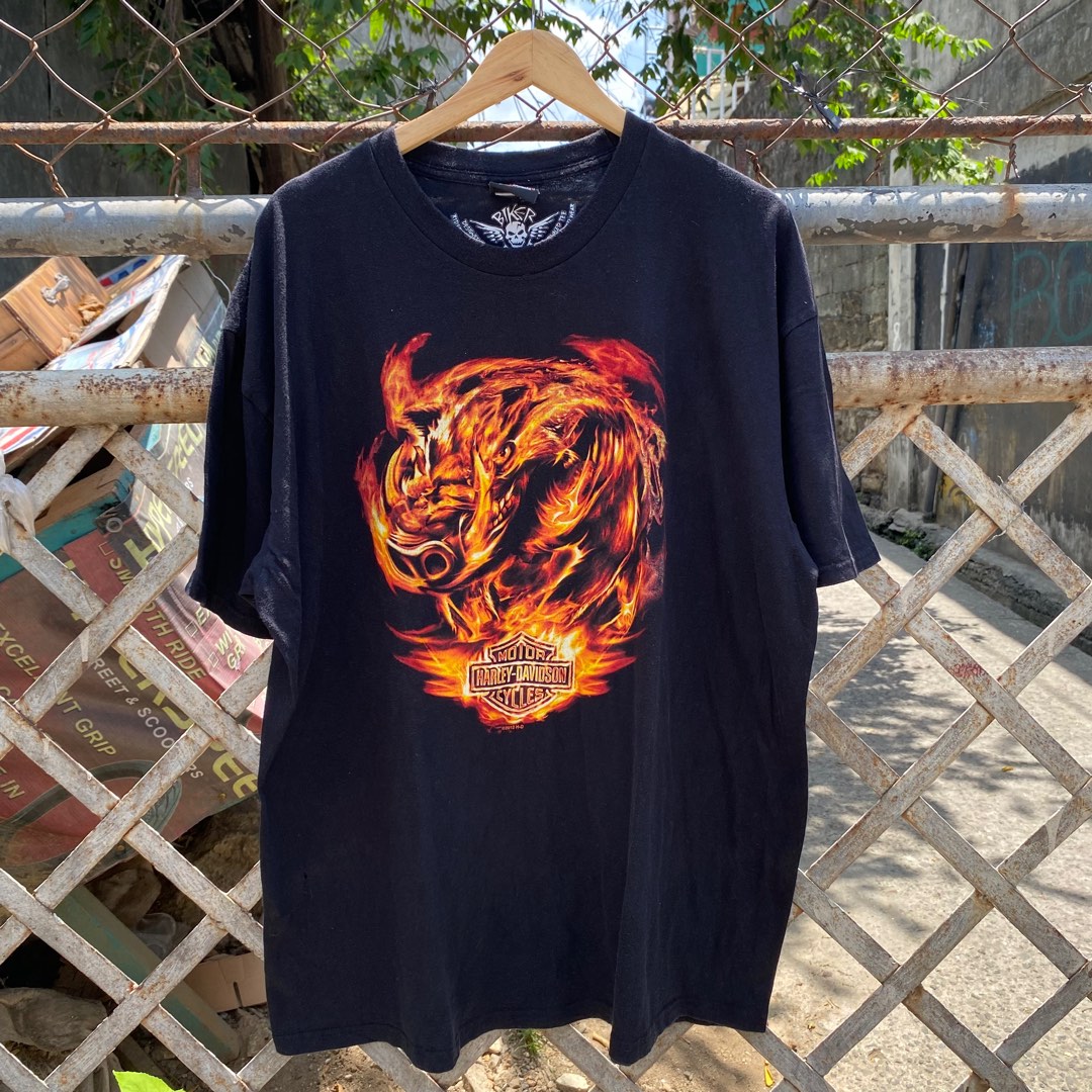 HARLEY DAVIDSON FLAMING BOAR on Carousell