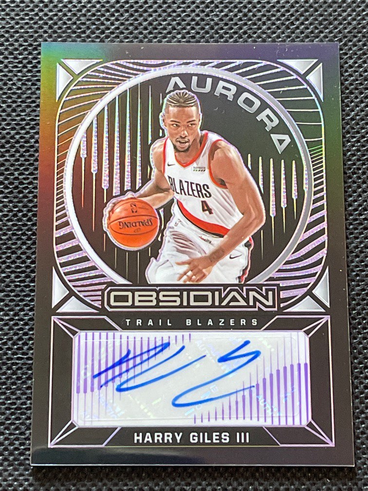 Harry Giles III 2020-21 Obsidian Aurora Autograph Numbered 67/75 on ...