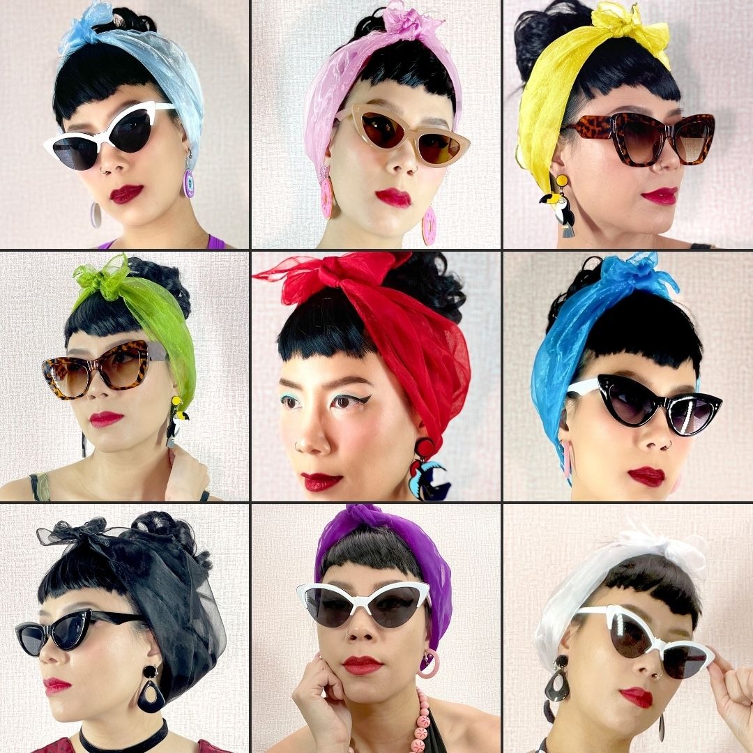 Hellcat Vixen by LuckyDoll® Retro Tulle 50's Vintage Style Sheer Hair ...