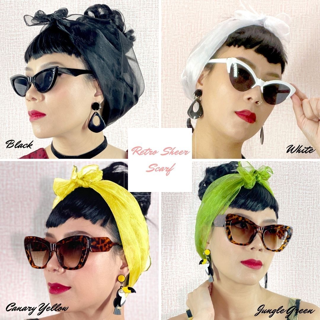 Hellcat Vixen by LuckyDoll® Retro Tulle 50's Vintage Style Sheer Hair ...