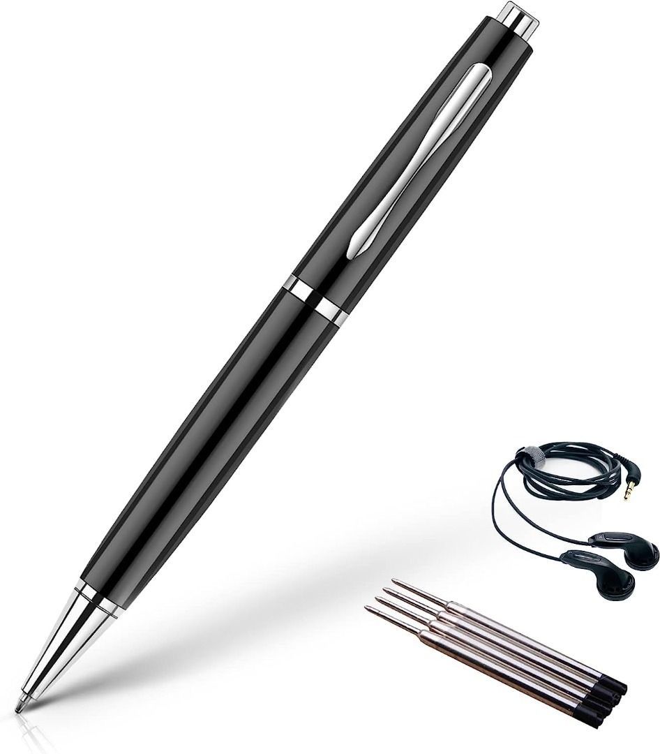Hidden Spy Pen Voice Recorder, Voice Activated Audio Recorder Pen with ...