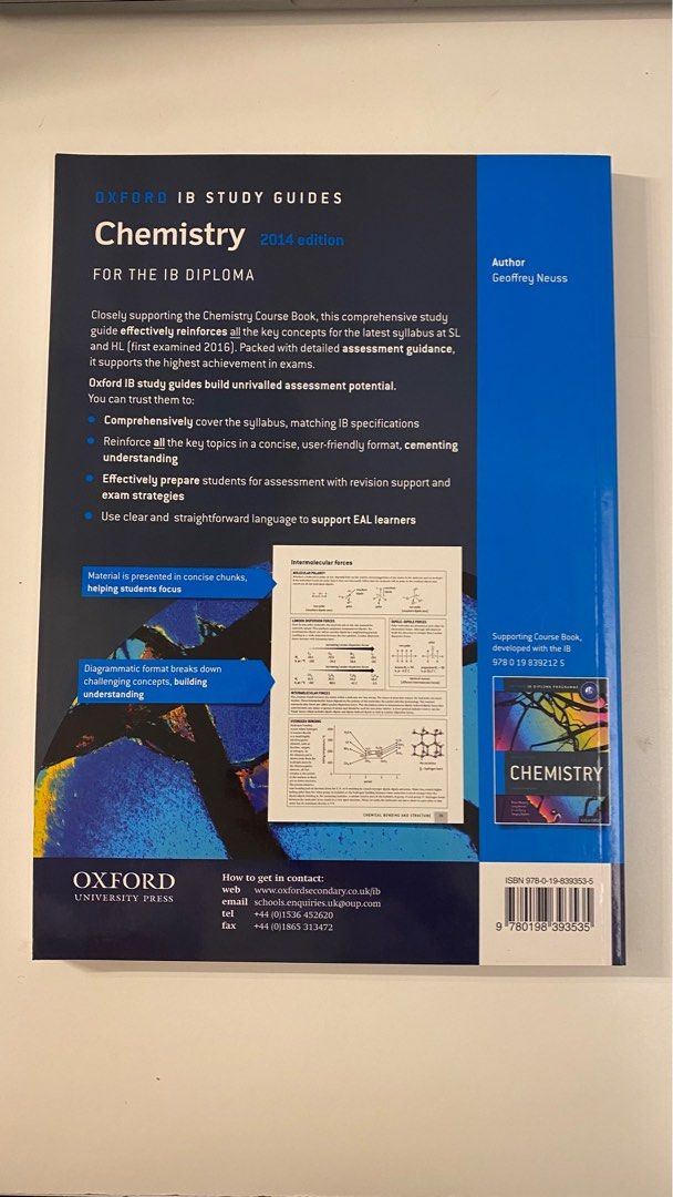 IB HL Chemistry revision guide, Hobbies & Toys, Books & Magazines ...