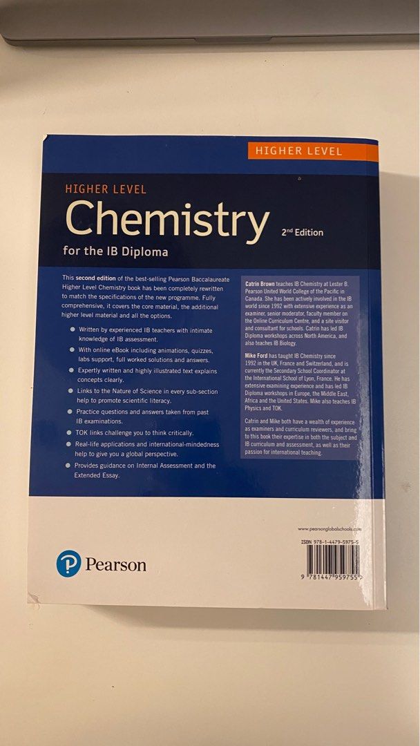 IB HL Chemistry textbook, Hobbies & Toys, Books & Magazines, Textbooks ...