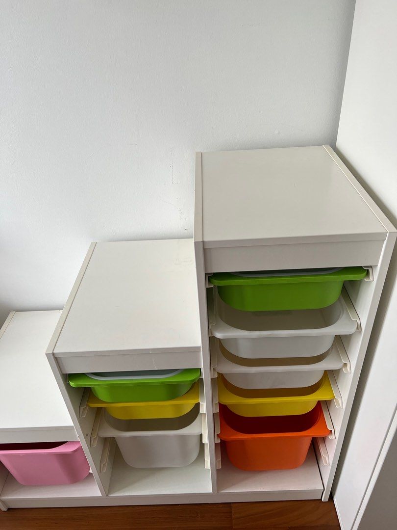 Ikea Storage Shelves with boxes, Furniture & Home Living, Furniture ...