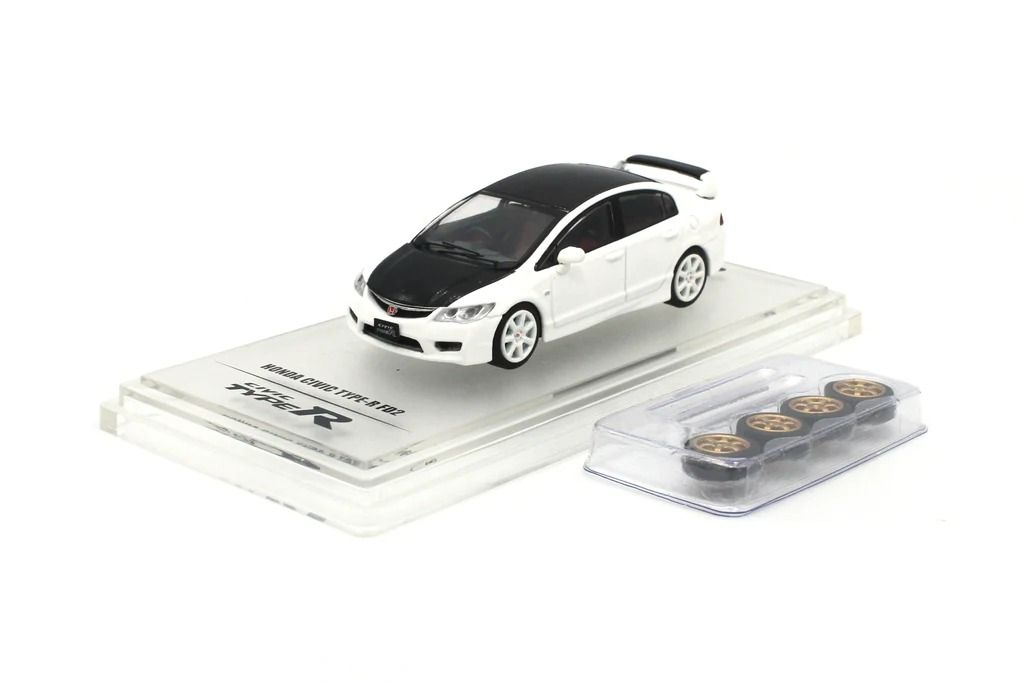 Inno64 Honda Civic Type-R FD2 White W Carbon Bonnet and Roof Top (Hong Kong Special), Hobbies ...
