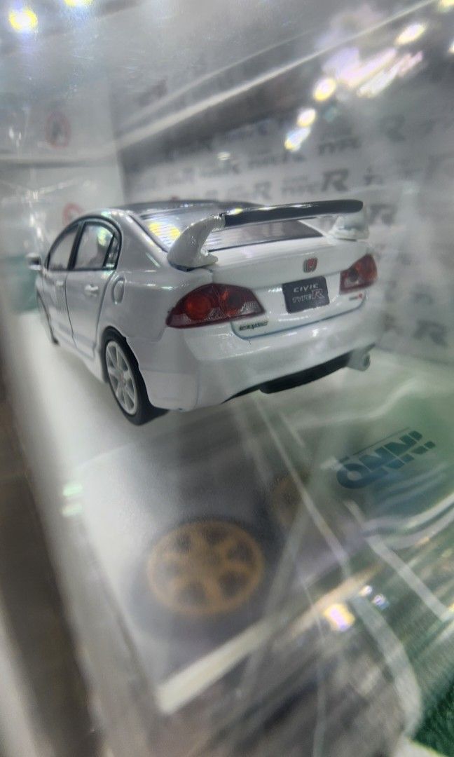 Inno64 Honda Civic Type-R FD2 White W Carbon Bonnet and Roof Top (Hong Kong Special), Hobbies ...