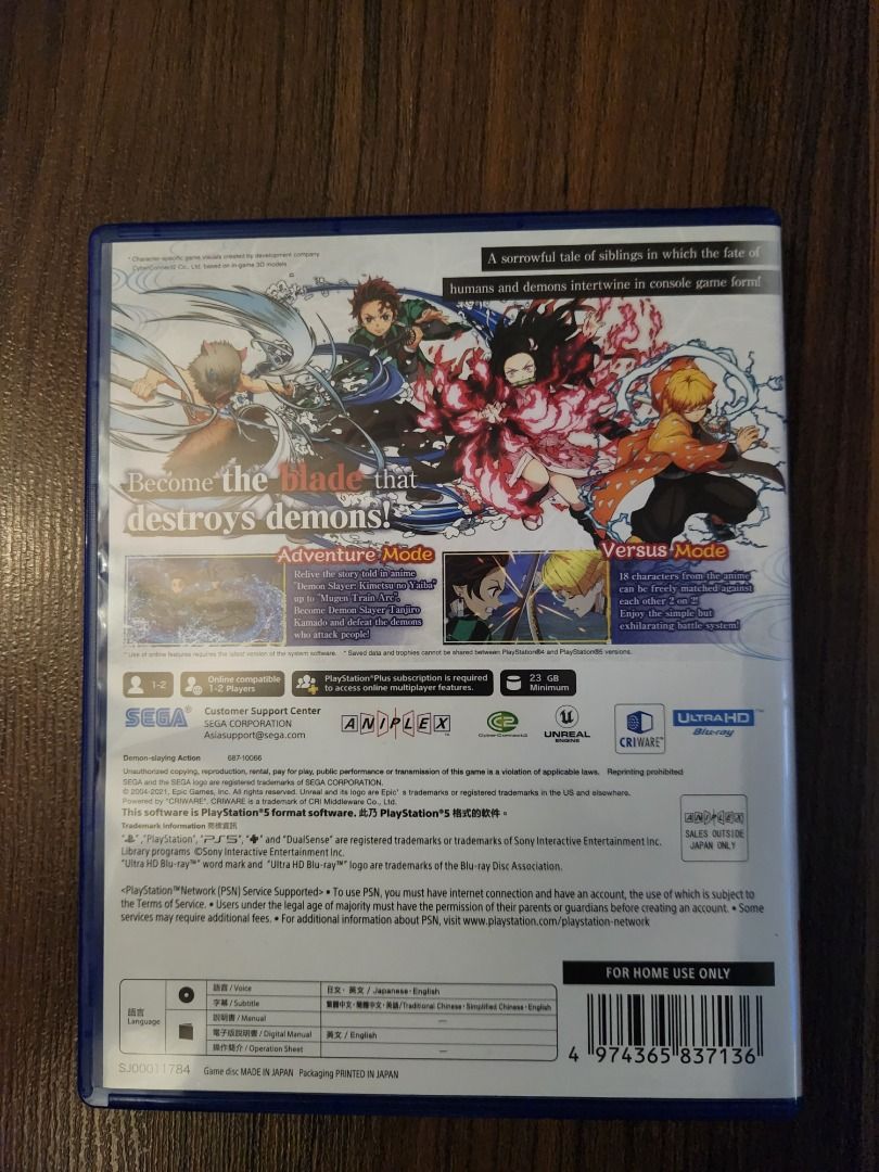 PS5 Demon Slayer: Kimetsu no Yaiba - The Hinokami Chronicles, Video ...