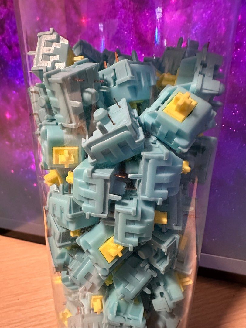 110x KTT Sea Salt Lemon Linear Mechanical Keyboard Switches (lubed ...