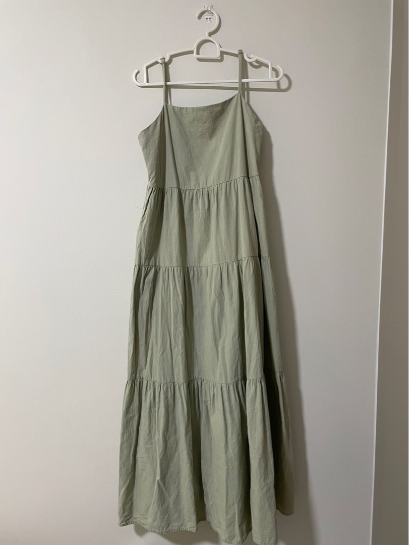 Lb Sage Green Tiered Maxi Dress Womens Fashion Dresses And Sets