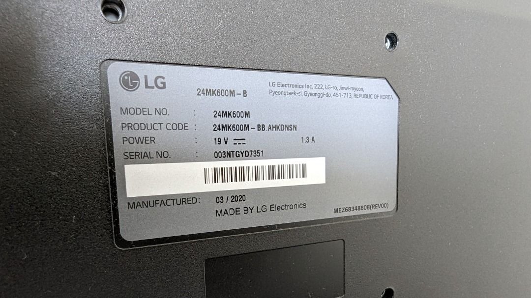 LG 24MK600M - 1080p Full HD Monitor [SGD 140], Computers & Tech, Parts ...