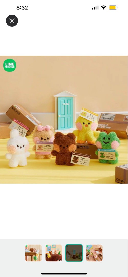 LINE Choco Chonini Cony Conini Minini rabbit baby plush in box, Hobbies ...