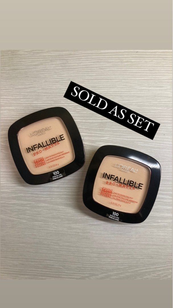 Loreal infallible pro matte 16hr powder SOLD AS SET, Beauty & Personal Care, Face, Makeup on ...