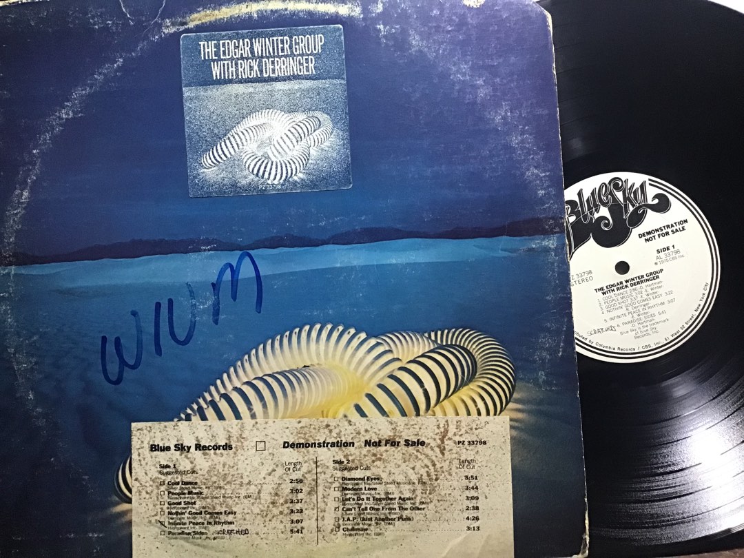 LP Edgar Winter Group with Rick Derringer OOP USA PROMO VINYL RECORD Anubis Classic Rock ...