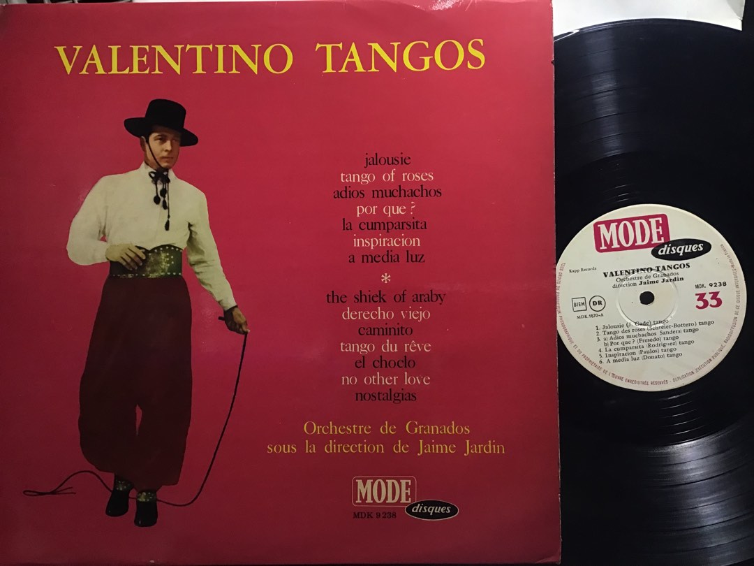 LP Rudolph Valentino Tangos OOP VINYL RECORD Anubis Piring Hitam Oldies ...