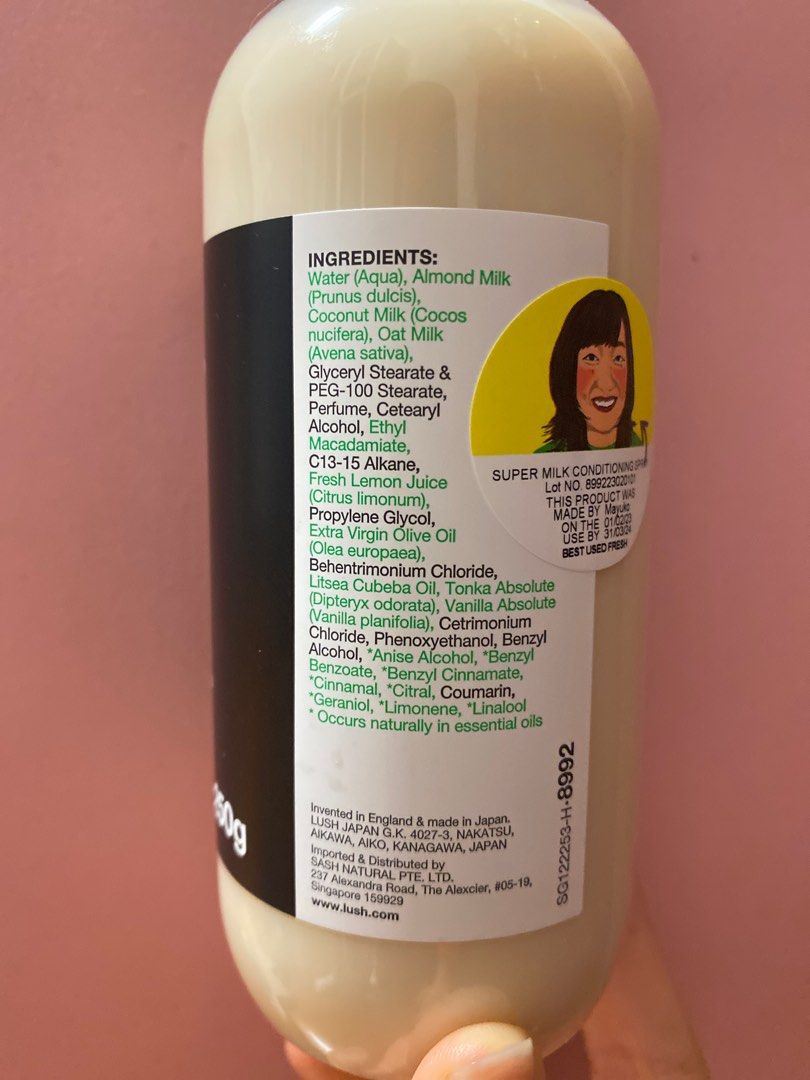 lush supermilk conditioning hair primer (250g), Beauty & Personal Care ...
