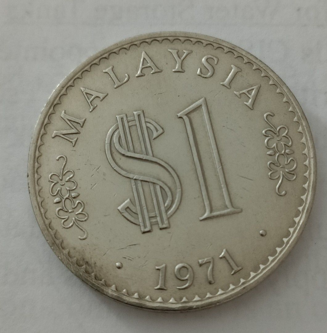 Malaysia 1st Series Currency Coin 1 Ringgit of Year 1971, An EXTRA FINE ...