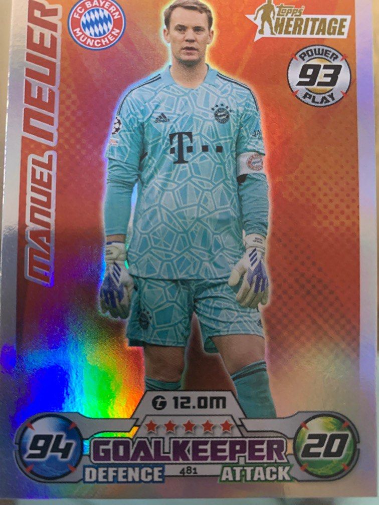 Manuel Neuer old heritage card(super rare) Match Attax, Hobbies & Toys ...