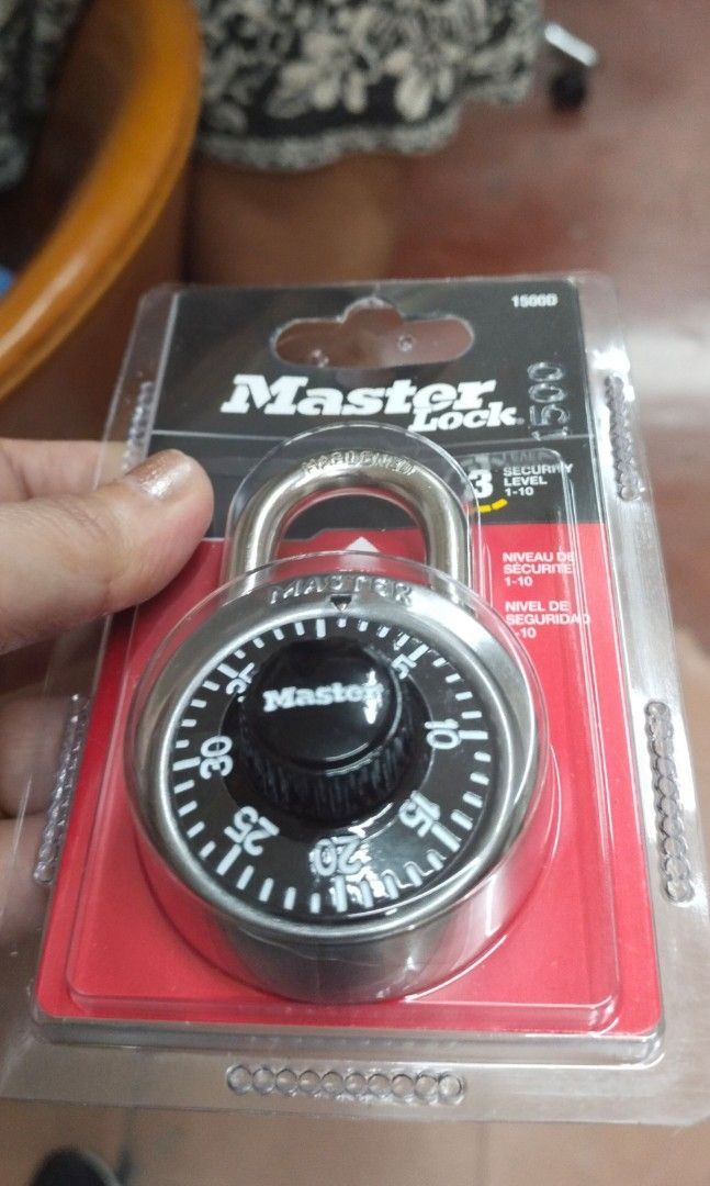 Master combination padlock #1500D black dial, Furniture & Home Living, Security & Locks, Locks ...