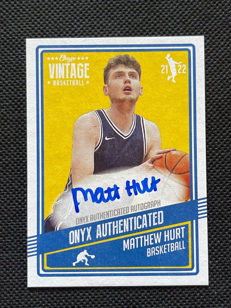 Matthew Hurt 2021 Onyx Authenticated On Card Autograph, Hobbies & Toys ...