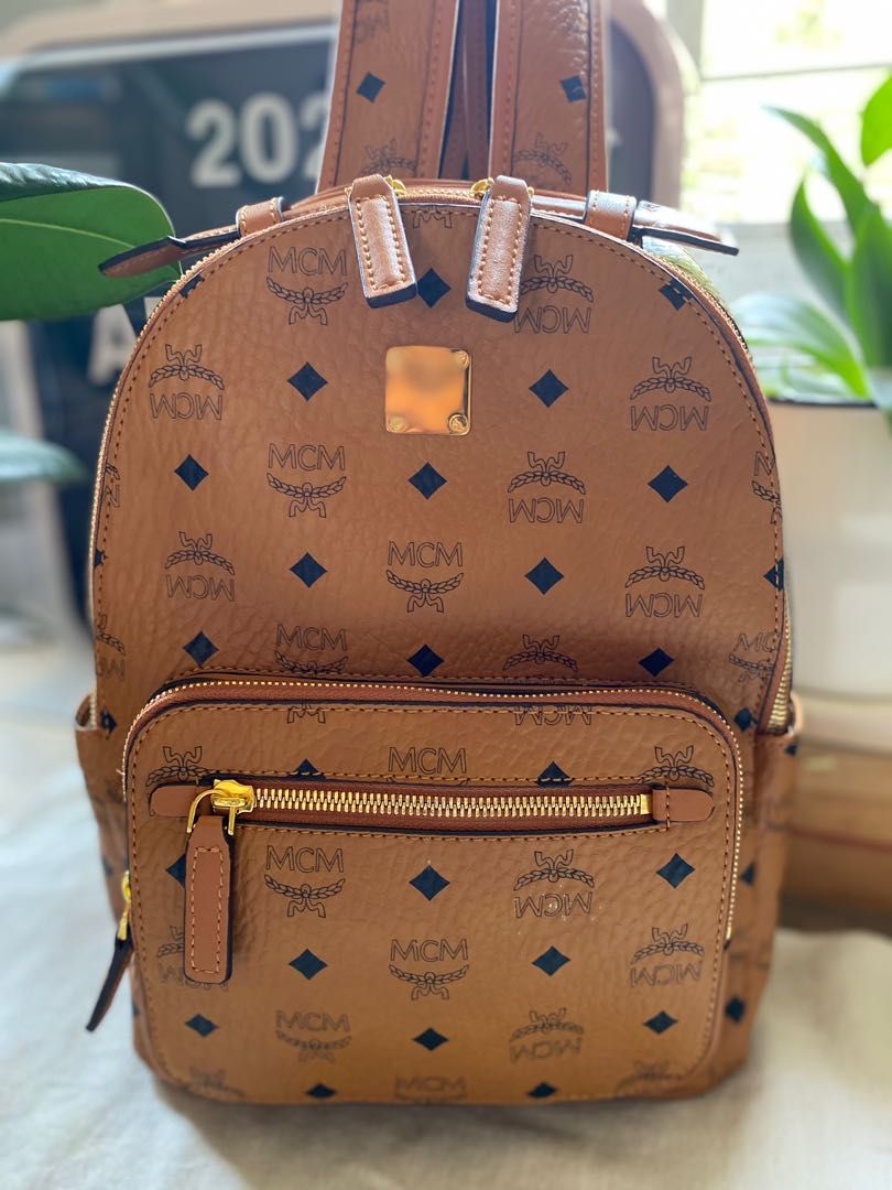Mcm Cognac Backpack on Carousell