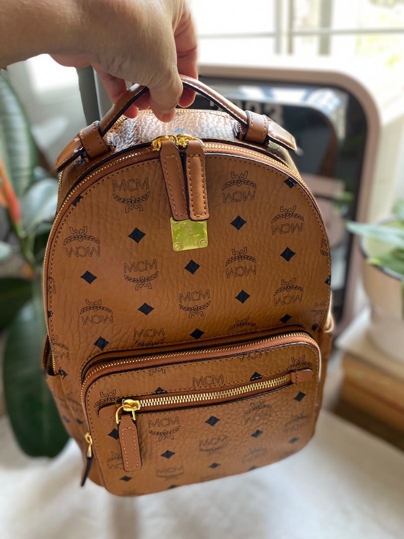 Mcm Cognac Backpack on Carousell