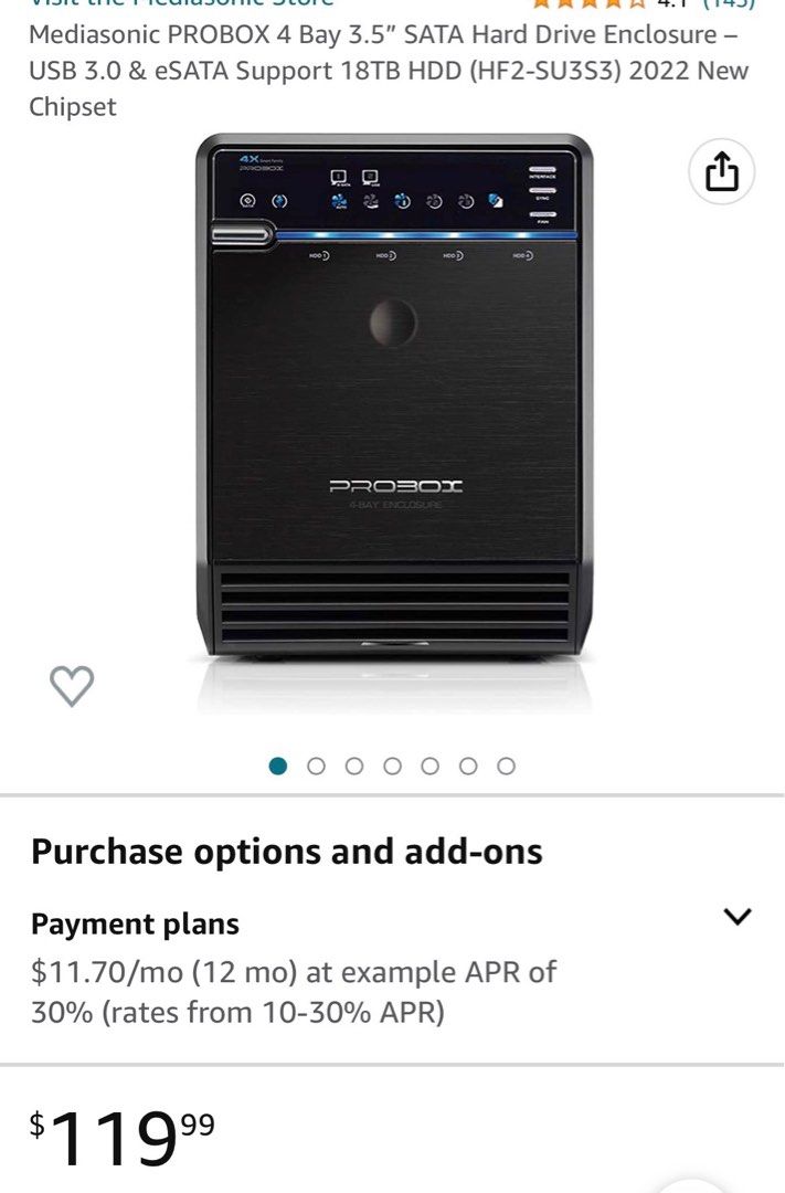 Mediasonic PROBOX 4-Bay Enclosure, Computers & Tech, Office & Business ...