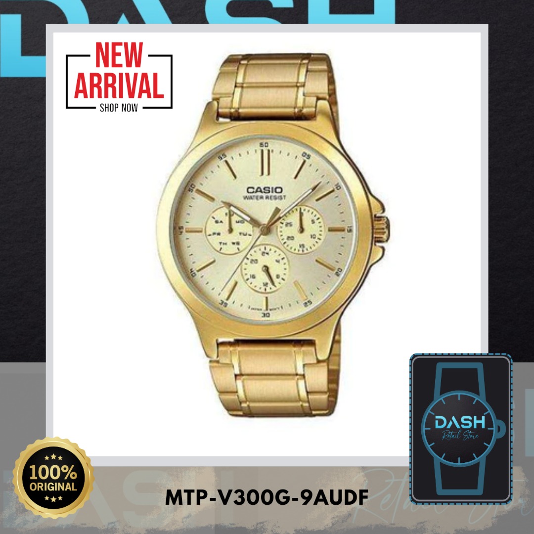 Mens Gold Casio Mtp V300g 9a Mtpv300g 9a Mtp V300g 9audf On Carousell