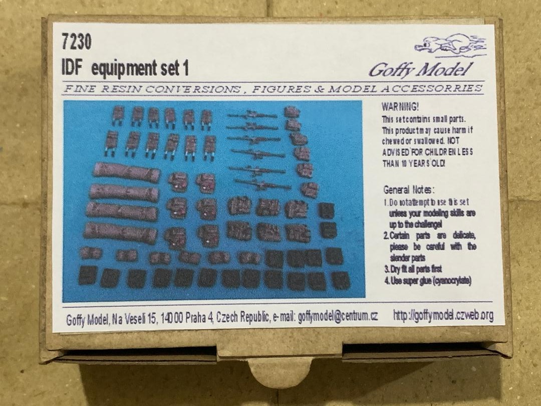 Model Kit: GOFFY MODELS: 1:35 Scale: IDF EQUIPMENT SET 1 RESIN Figure ...