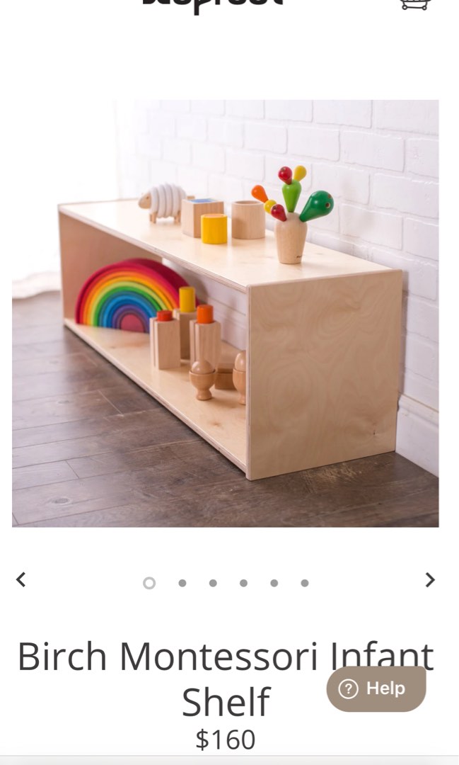 Montessori furniture library, children, birchwood, Babies & Kids, Baby ...