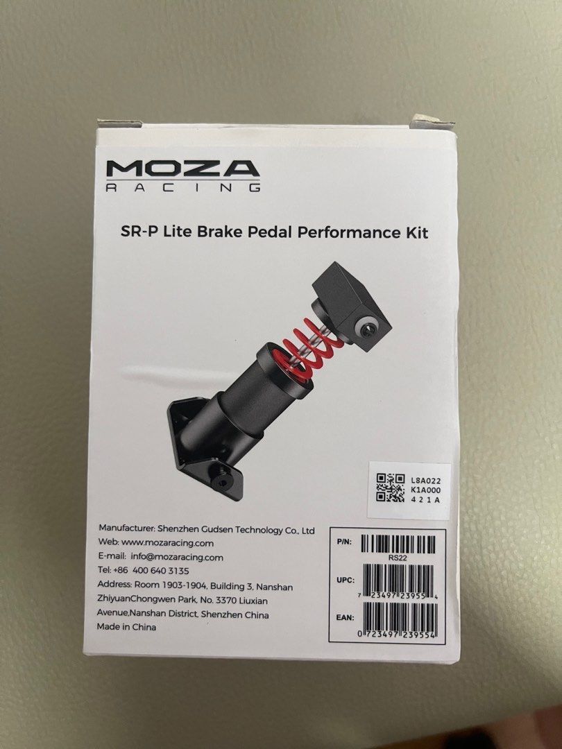 MOZA srp-p lite brake pedal performance kit, Video Gaming, Gaming ...
