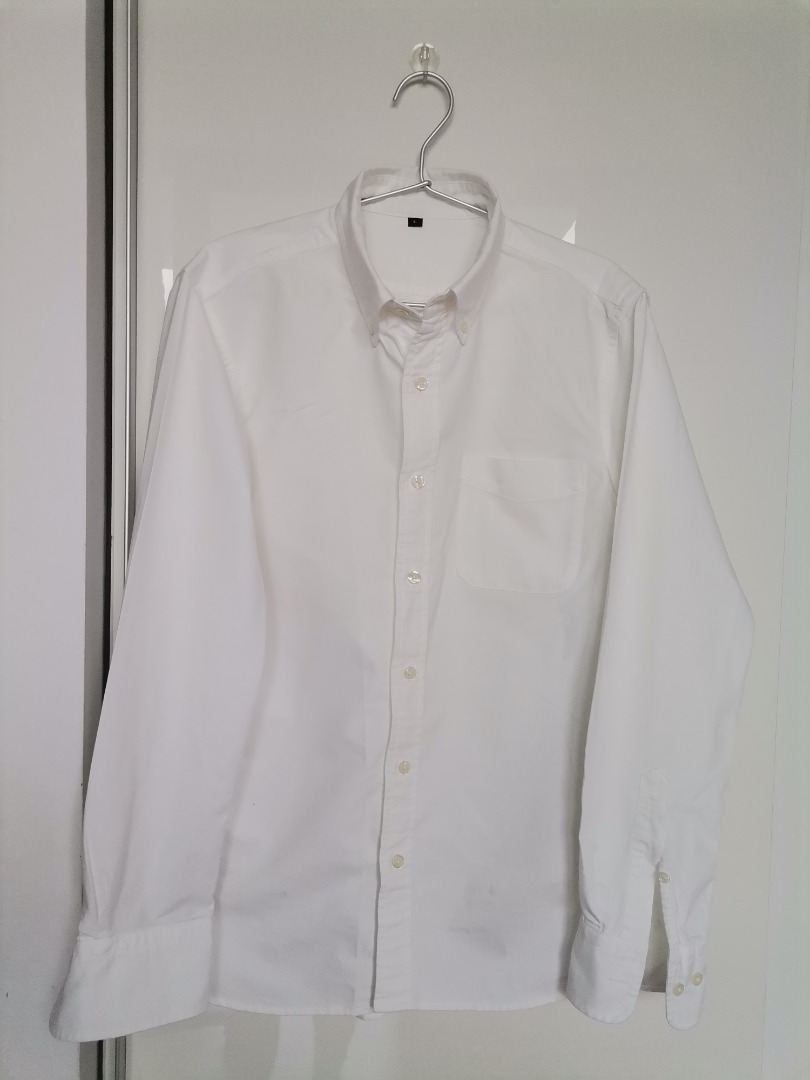 MUJI Oxford Cotton Shirt, Men's Fashion, Tops & Sets, Tshirts & Polo Shirts on Carousell